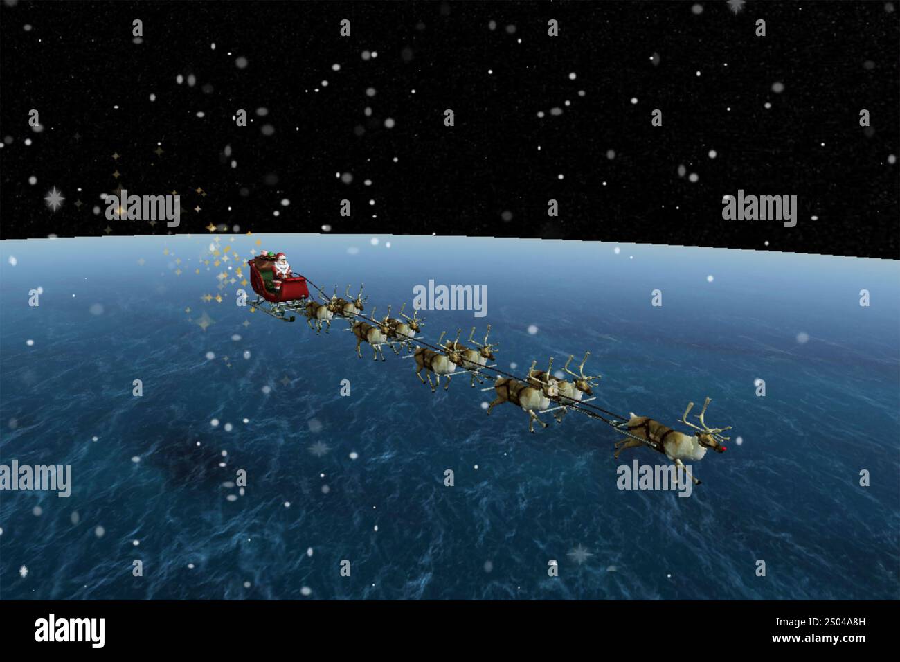 This image provided by NORAD shows NORAD's Santa Tracker on Tuesday ...