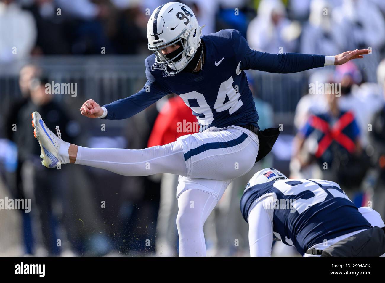 State College, PA, USA. 21st Dec, 2024. Penn State Nittany Lions place kicker Ryan Barker (94 ...