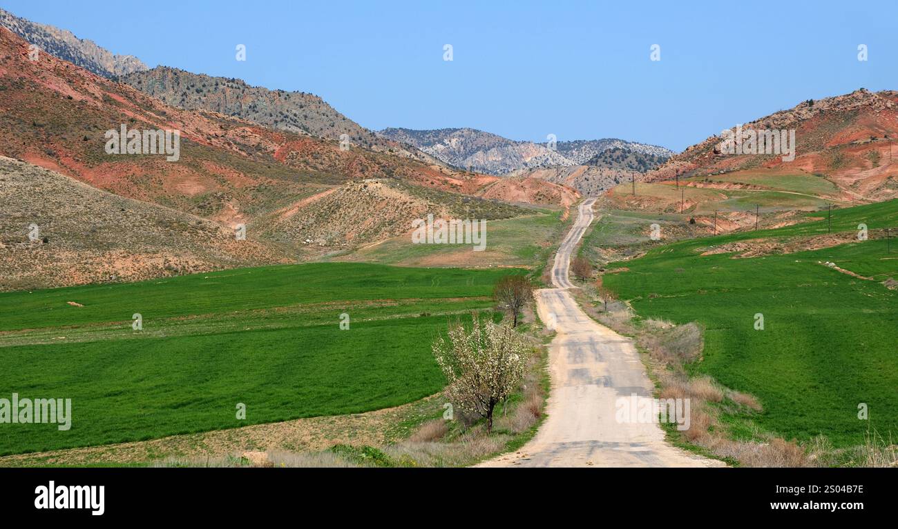 A road view from the rural areas of Ankara, Turkey Stock Photo - Alamy