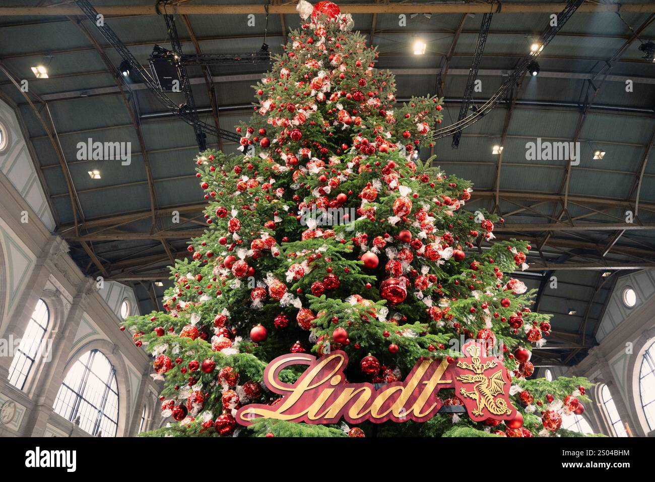Zurich, Switzerland - December 8, 2024: Lindt chocolate themed ...