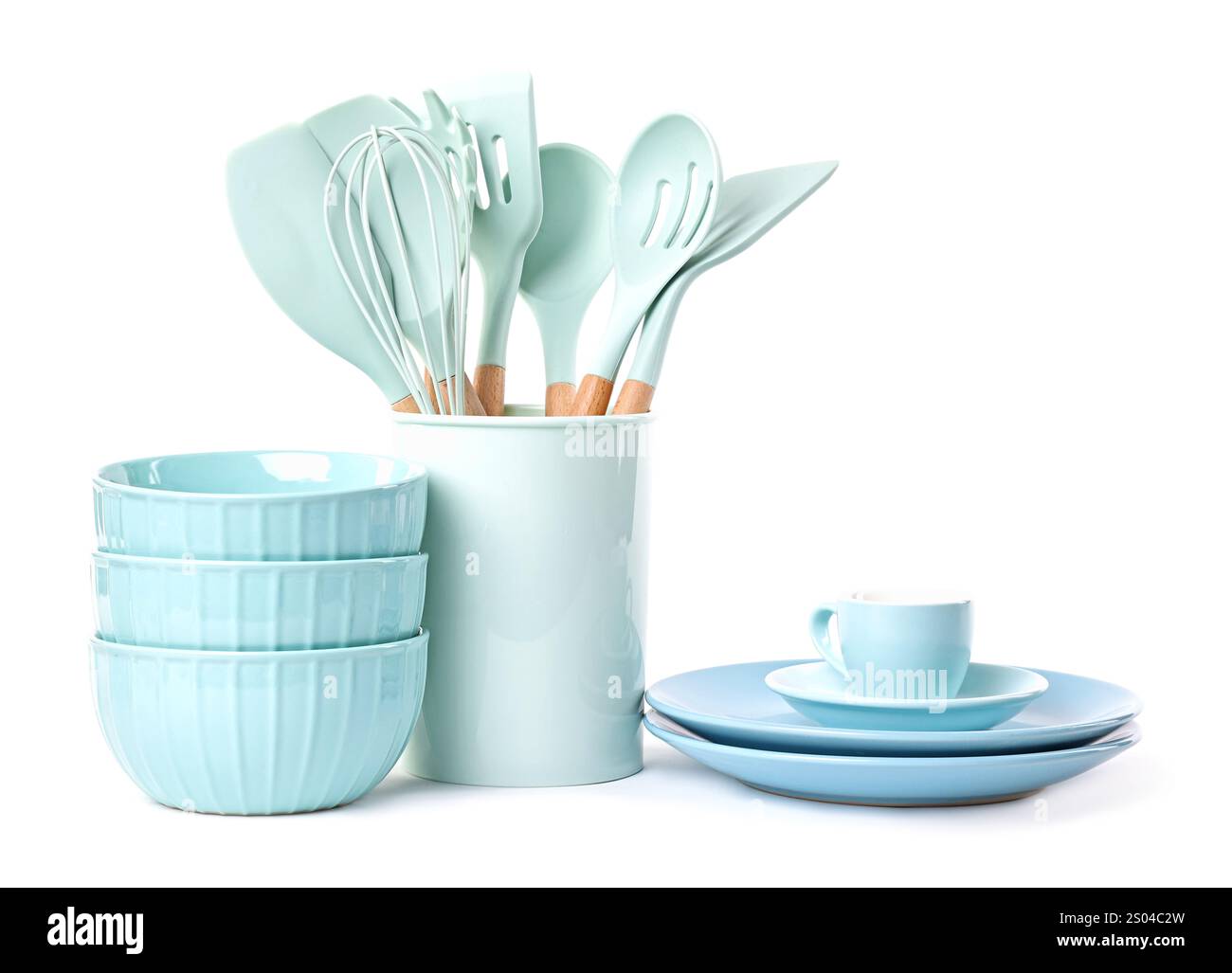 Set of different cooking utensils isolated on white Stock Photo - Alamy