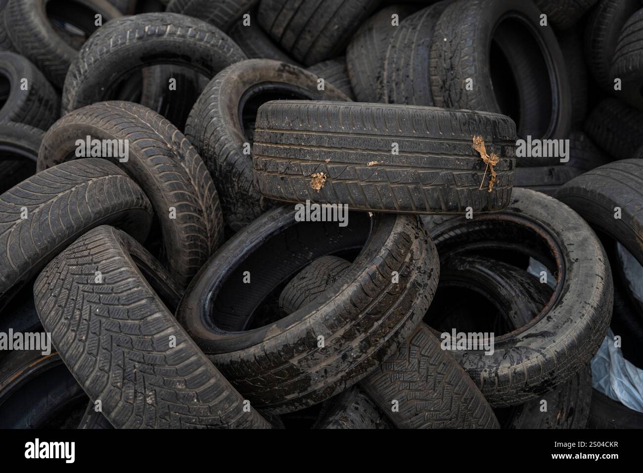 Recycling of used tires. Production of regenerated rubber for tires. A ...