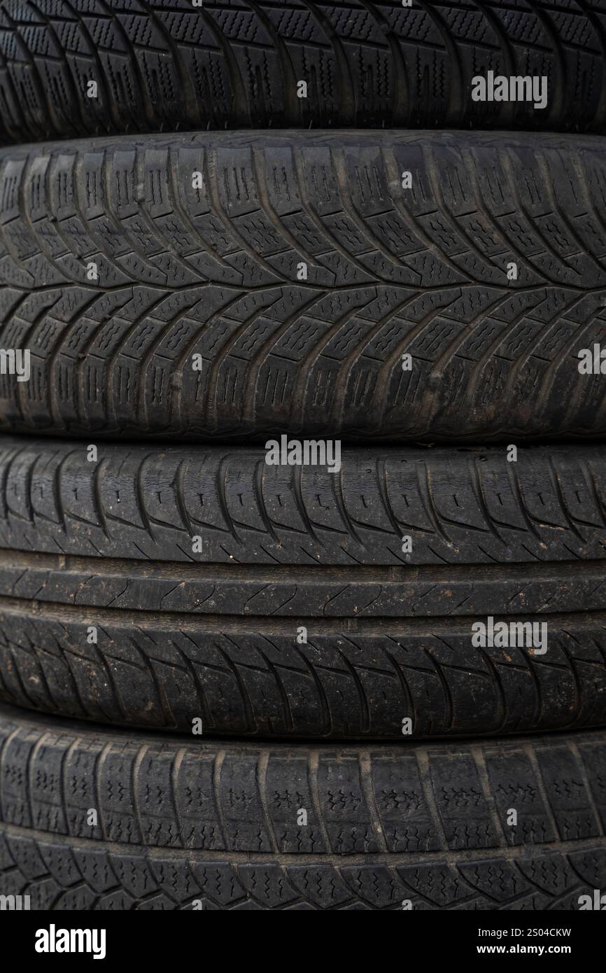 Recycling of used tires. Production of regenerated rubber for tires. A ...