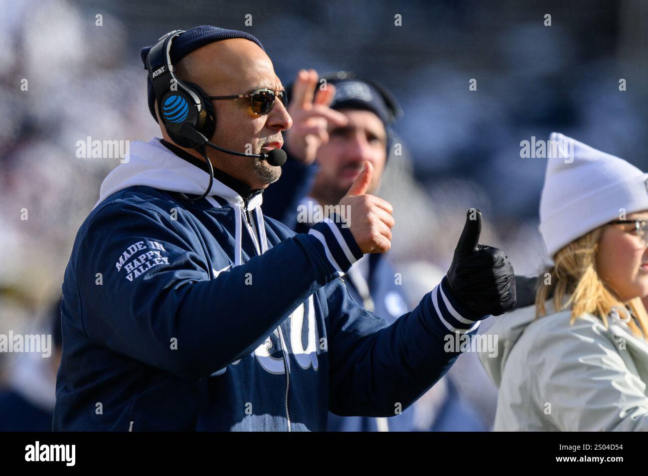 State College, PA, USA. 21st Dec, 2024. Penn State Nittany Lions head coach James Franklin ...