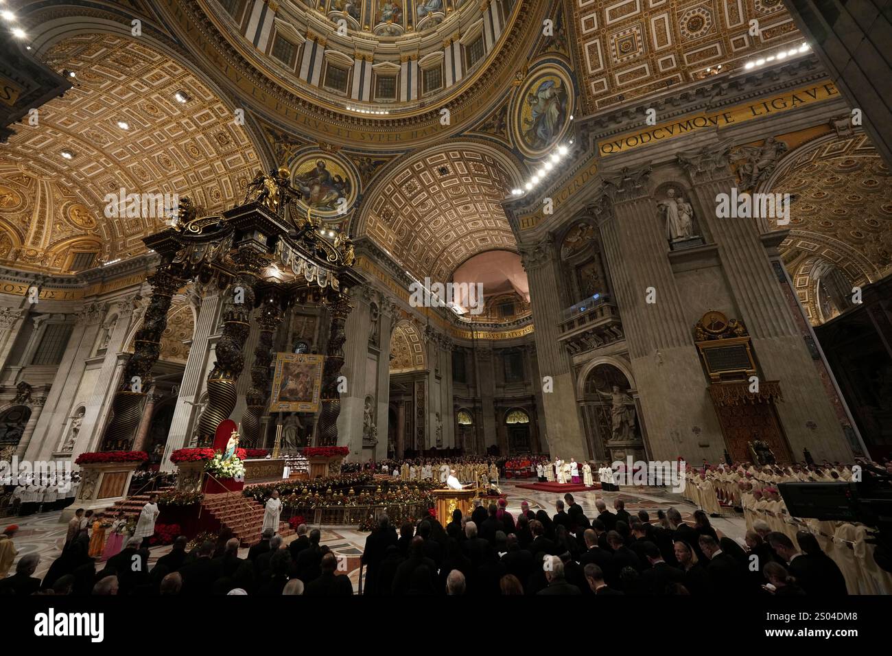 Pope Francis presides over the Christmas Eve Mass in St. Peter's ...