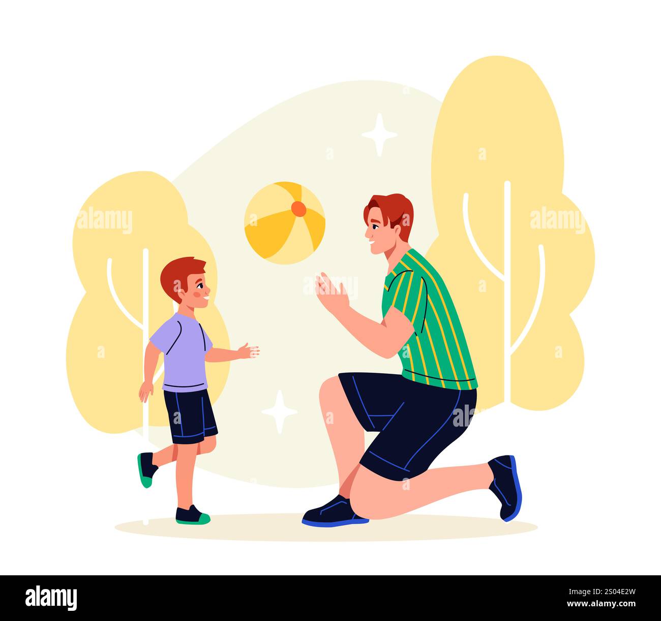 Father son playing resting Stock Vector Images - Alamy