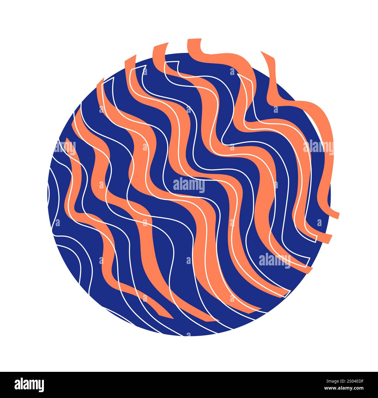 Seamless orange twirl pattern Cut Out Stock Images & Pictures - Alamy
