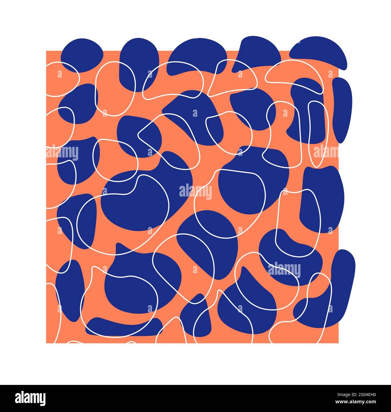Pop style pattern. Orange and blue patterns and ornaments. Psychedelic ...
