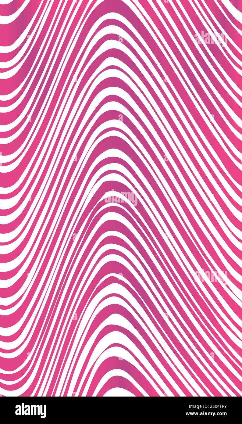 Wavy pattern poster. Repeating design element for printing on fabric. Purple psychedelic ...