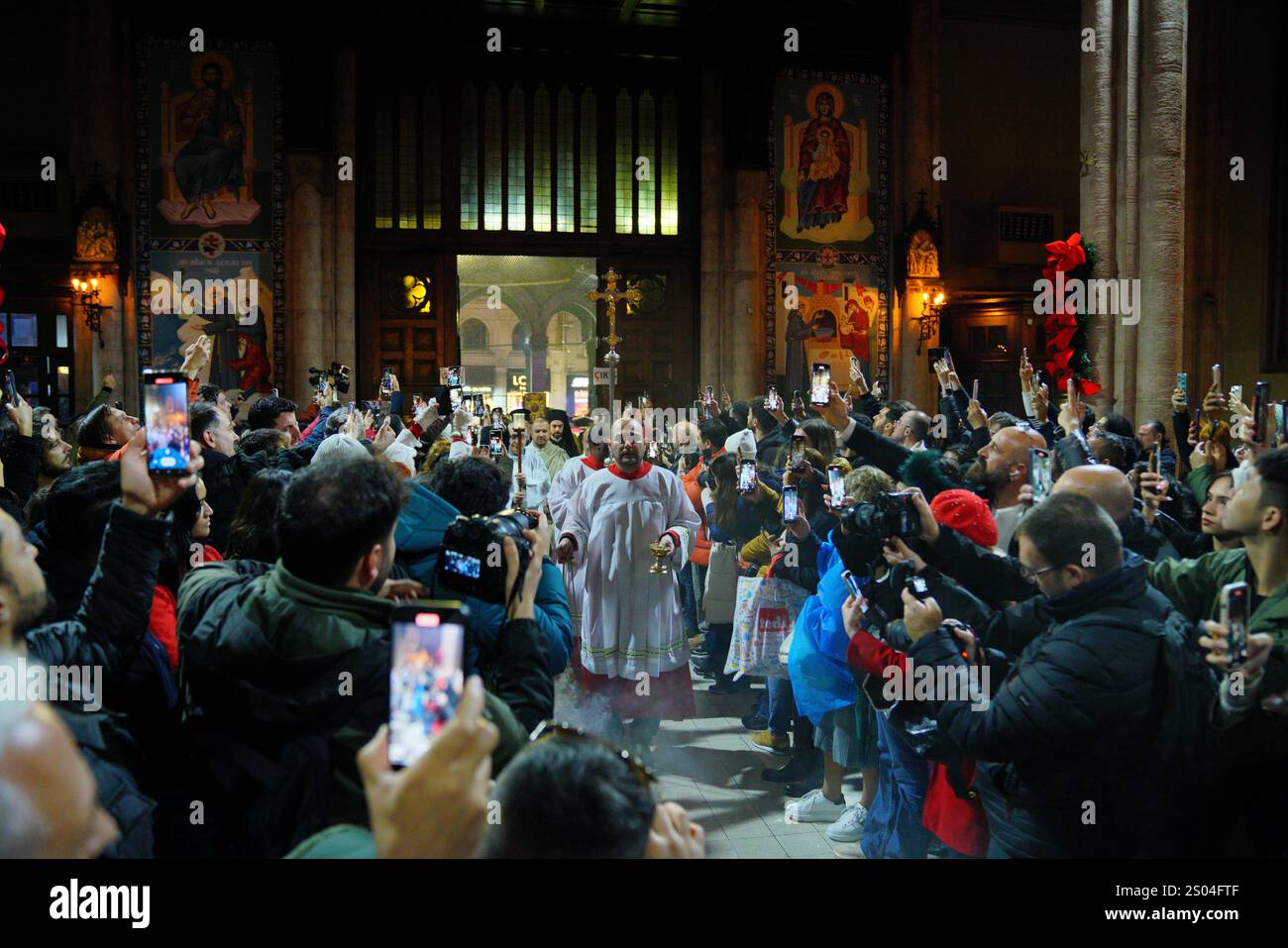 Beyoglu, Istanbul, Turkey. 24th Dec, 2024. Christmas mass was held at ...