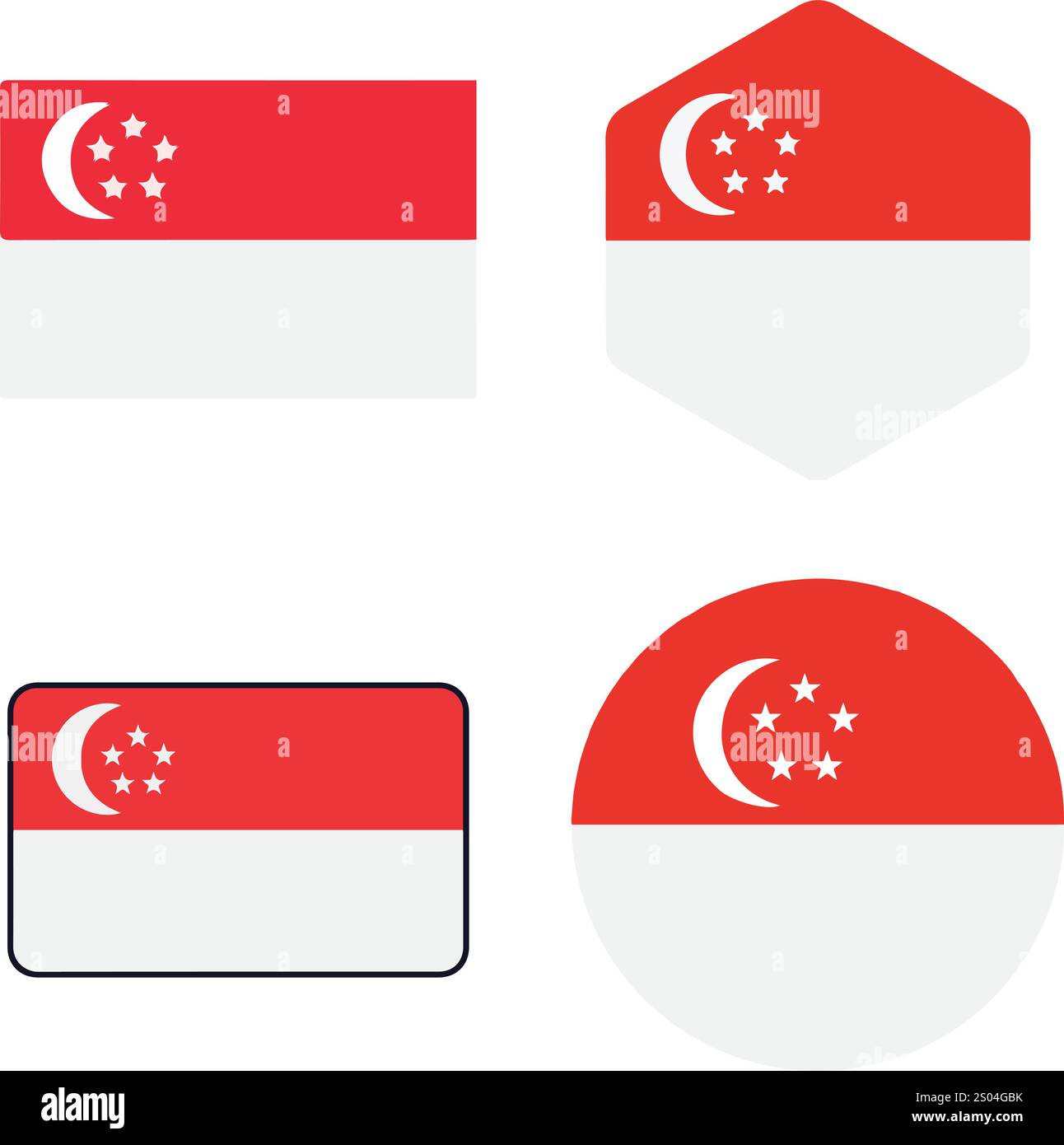 vector singapore flag illustration Stock Vector Image & Art - Alamy