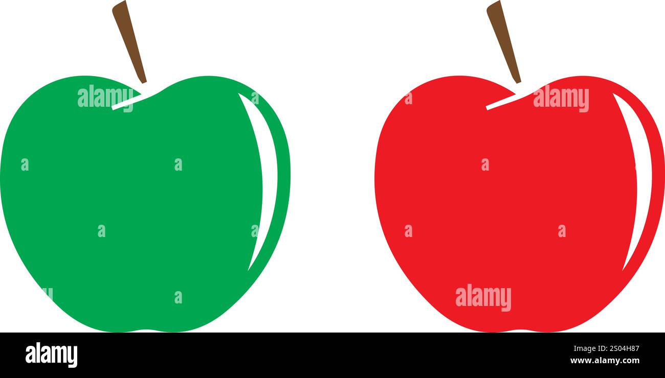 vector apple fruit design Stock Vector Image & Art - Alamy