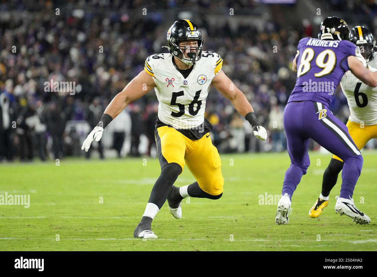 Pittsburgh Steelers linebacker Alex Highsmith (56) rushes the passer ...