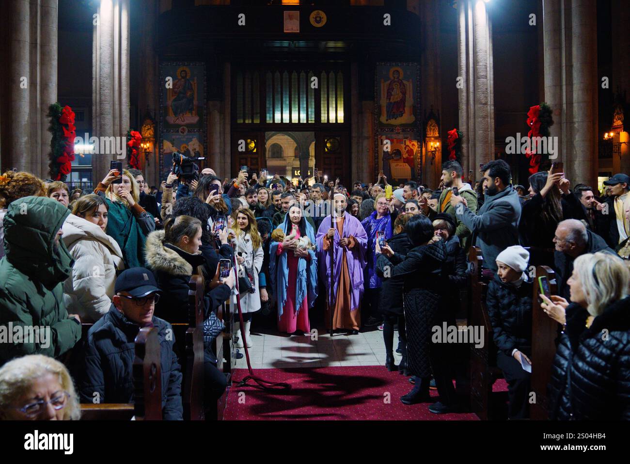 Beyoglu, Istanbul, Turkey. 24th Dec, 2024. Christmas mass was held at ...
