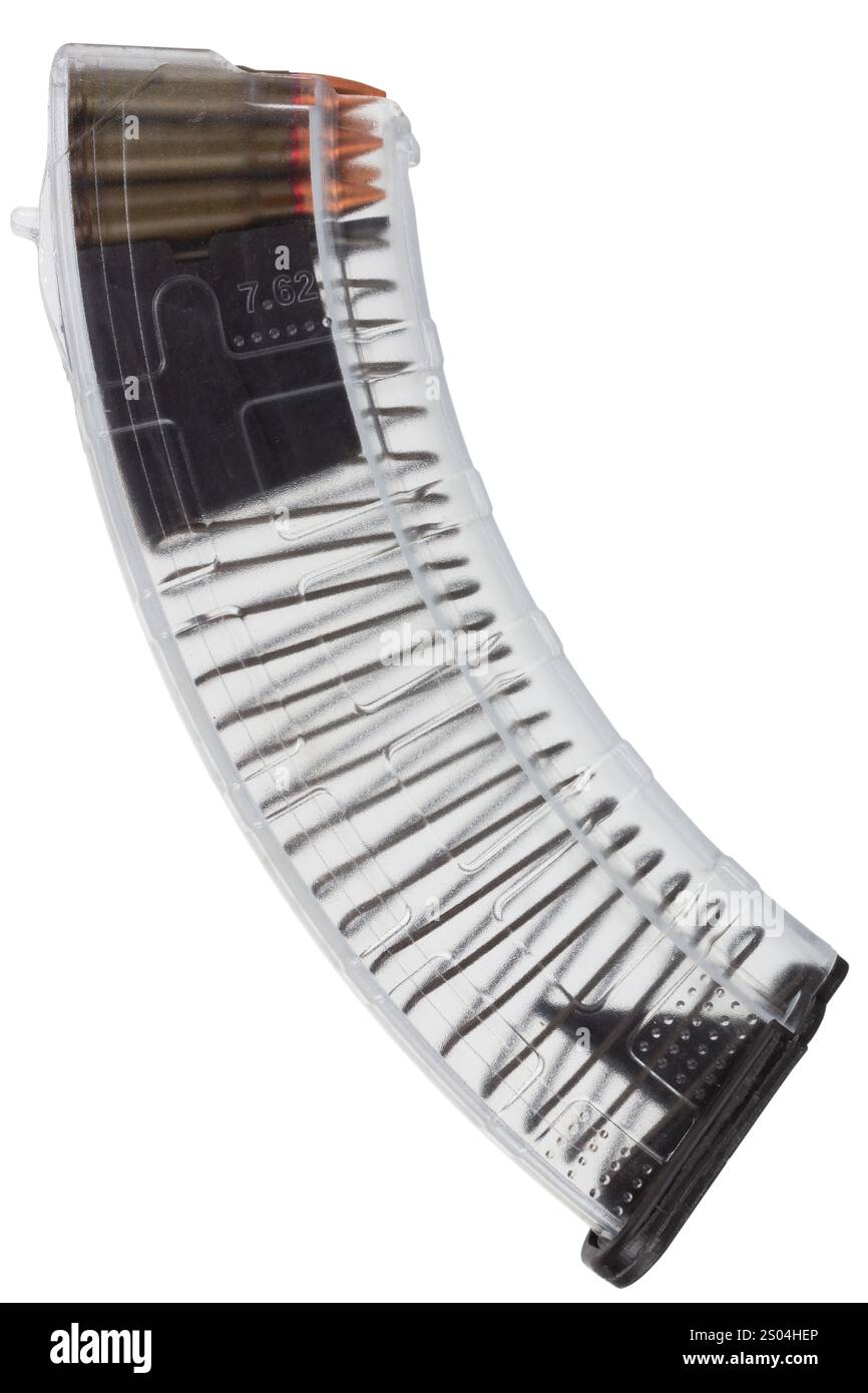 Gun magazine made of transparent plastic for Kalashnikov ak 47 assault ...