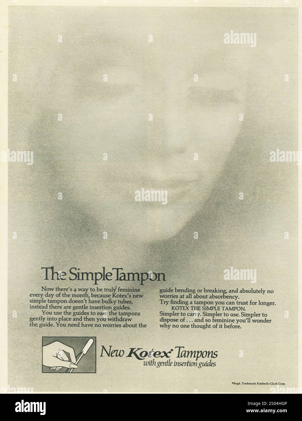 1971 UK Kotex tampon ad Stock Photo - Alamy