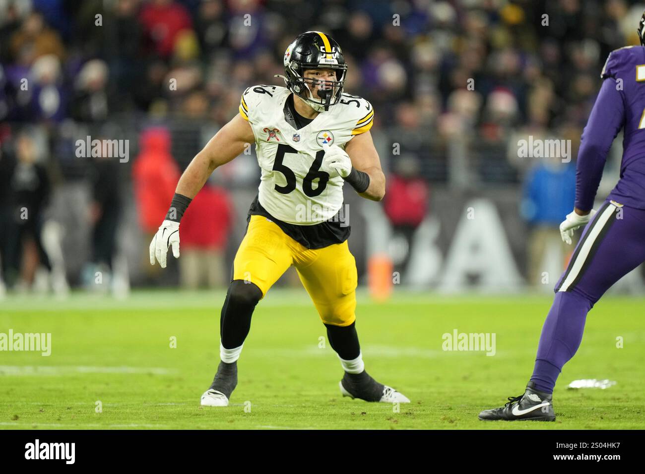 Pittsburgh Steelers linebacker Alex Highsmith (56) rushes the passer ...