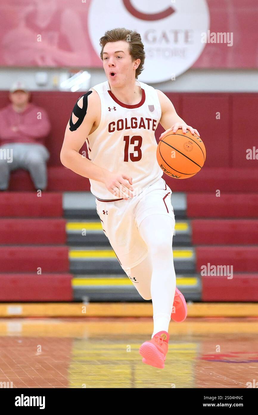 December 22, 2024: Colgate Raiders guard Kyle Carlesimo (13) controls ...