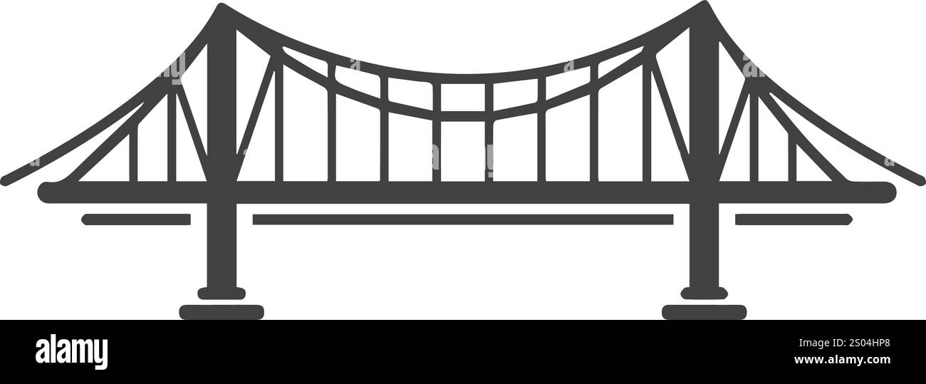 vector colorful bridge crossing illustration design Stock Vector Image ...