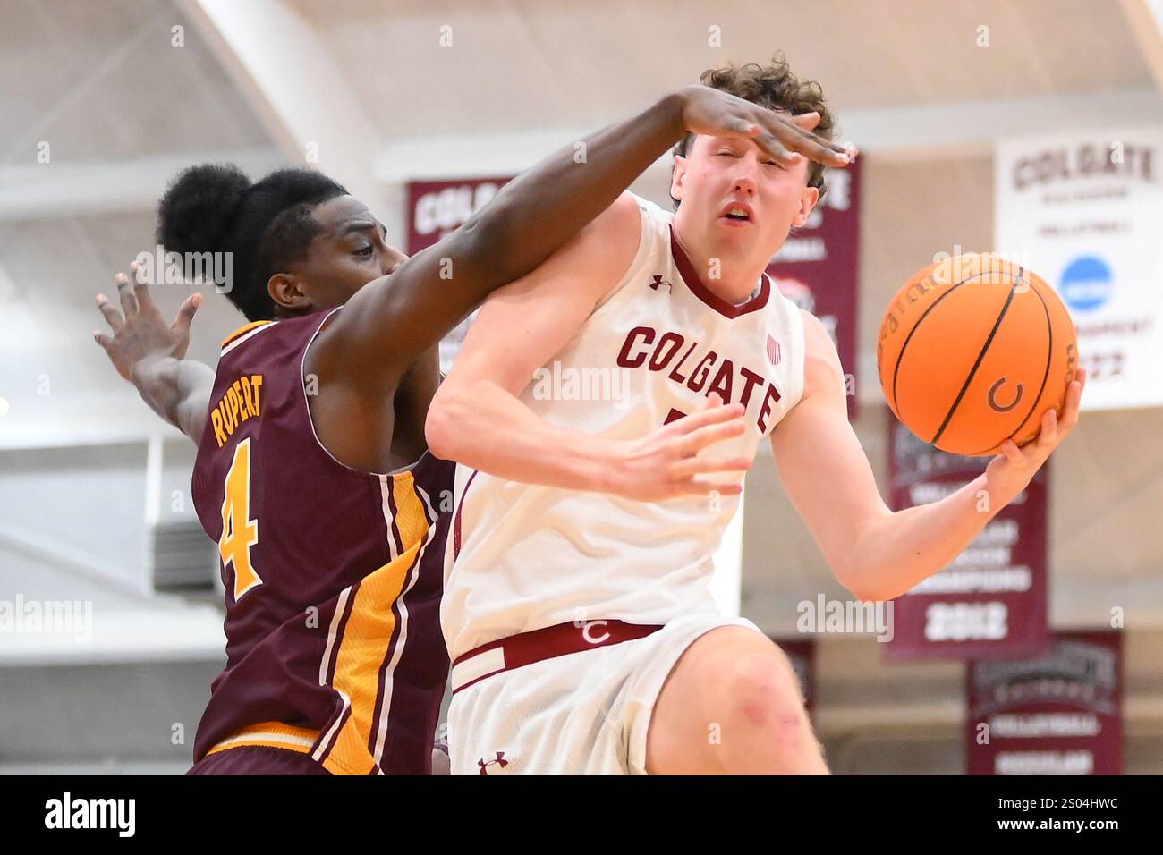 December 22, 2024: Colgate Raiders guard Brady Cummins (1) drives while ...