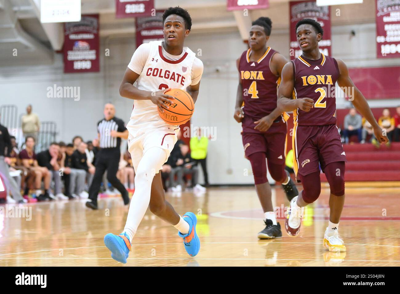 Hamilton, USA. 22nd Dec, 2024. December 22, 2024: Colgate Raiders guard ...