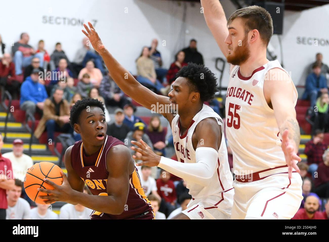 Hamilton, USA. 22nd Dec, 2024. December 22, 2024: Iona Gaels guard Adam ...