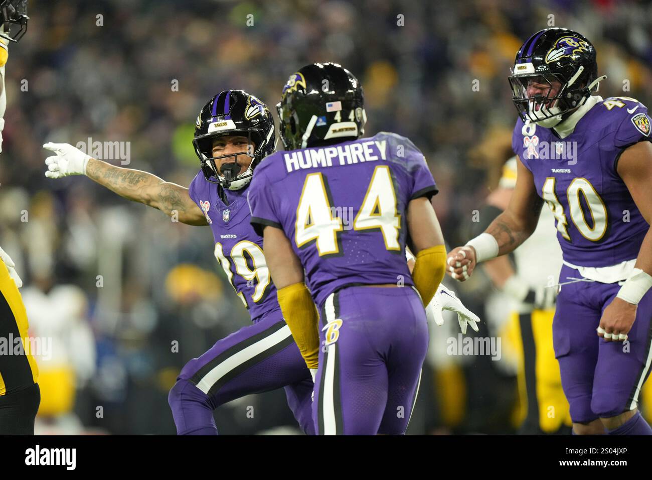 Baltimore Ravens safety Ar'Darius Washington (29) celebrates after ...