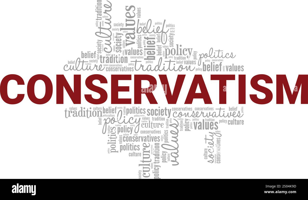 Conservatism word cloud conceptual design isolated on white background ...
