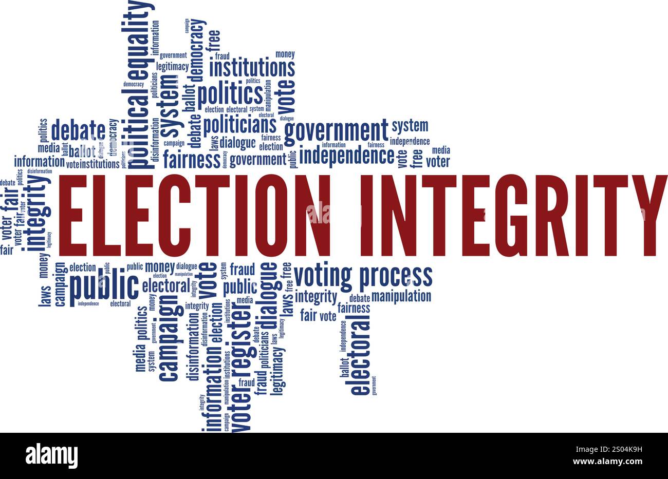 Election Integrity word cloud conceptual design isolated on white ...