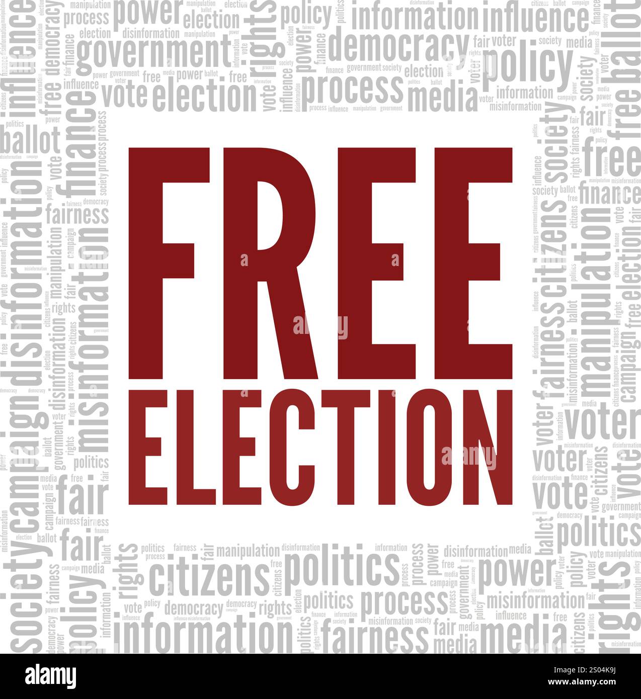 Free Election word cloud conceptual design isolated on white background ...