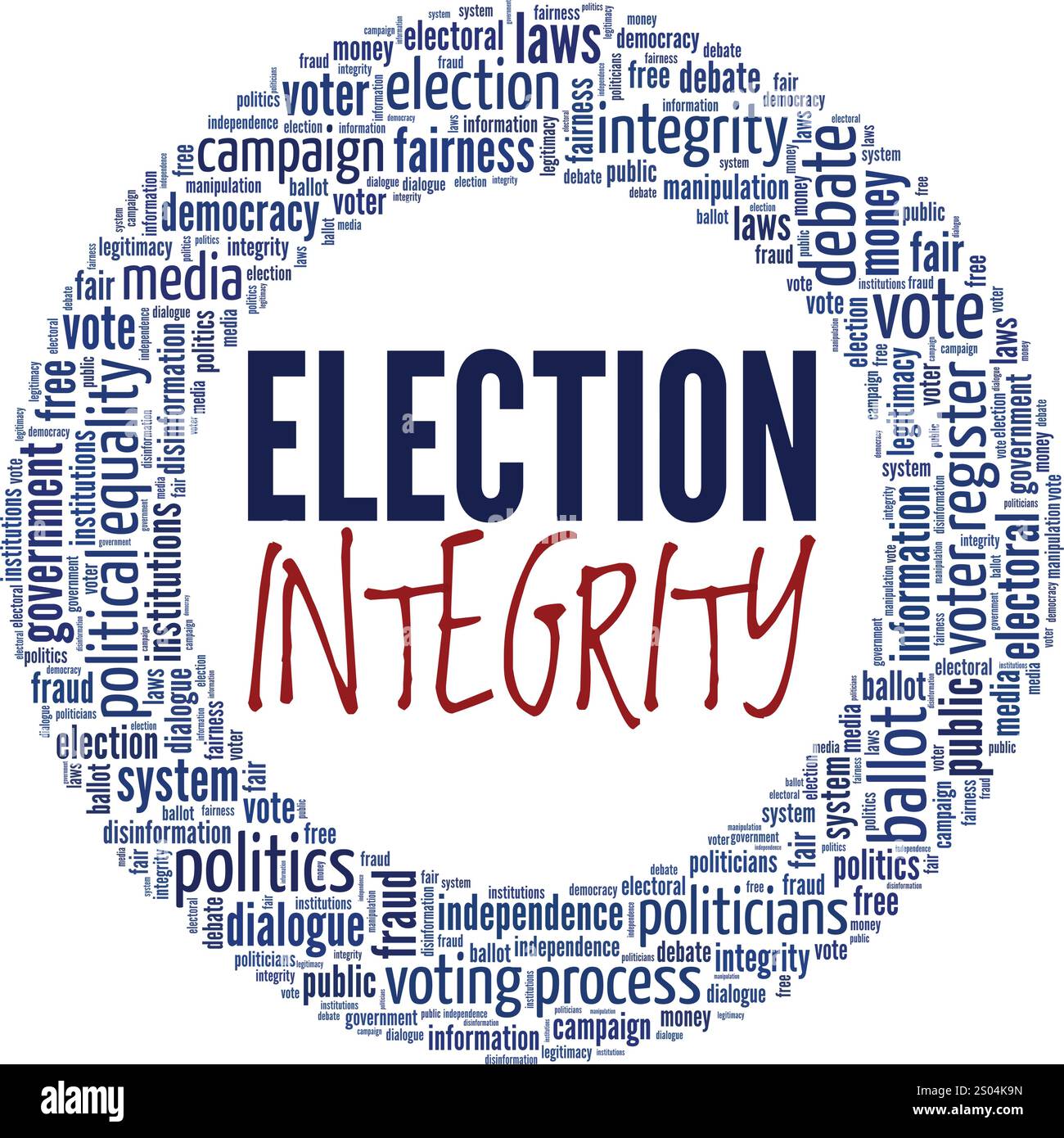 Election Integrity word cloud conceptual design isolated on white ...