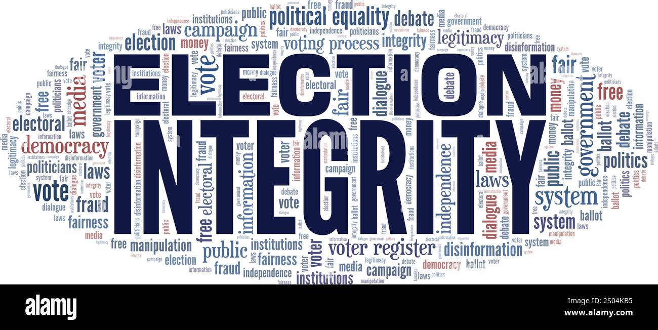 Election Integrity word cloud conceptual design isolated on white ...