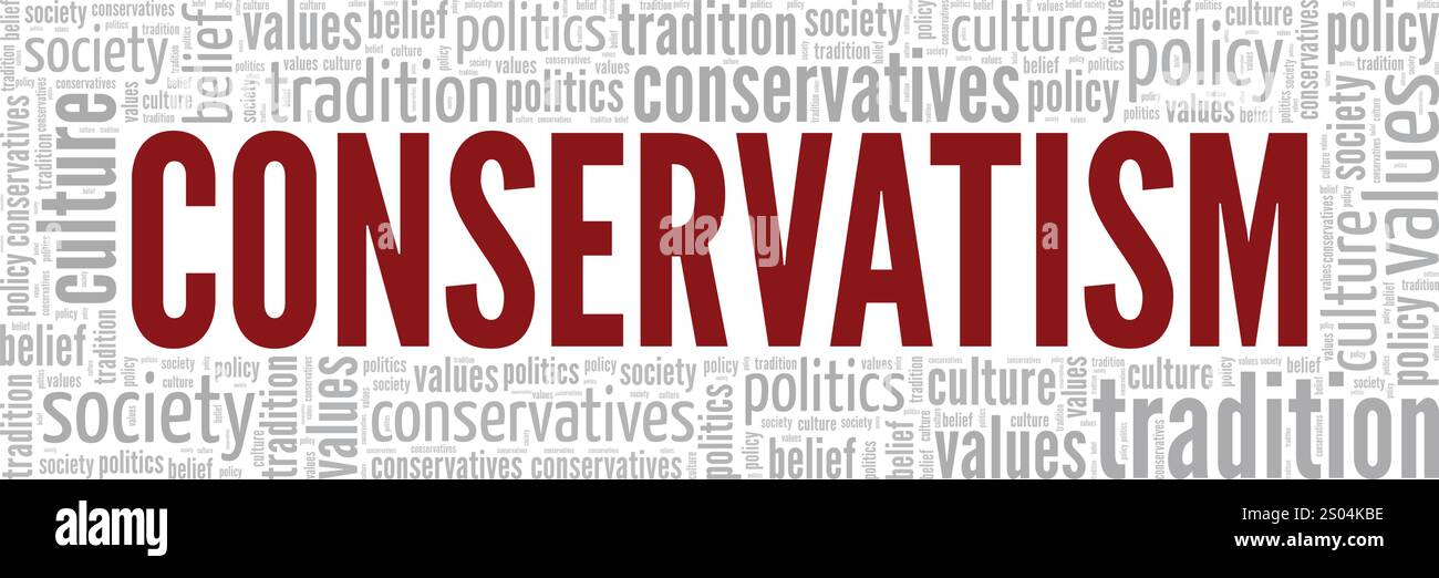 Conservatism word cloud conceptual design isolated on white background ...