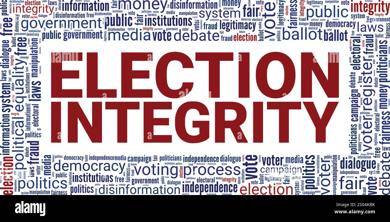 Election Integrity word cloud conceptual design isolated on white background Stock Vector Image ...