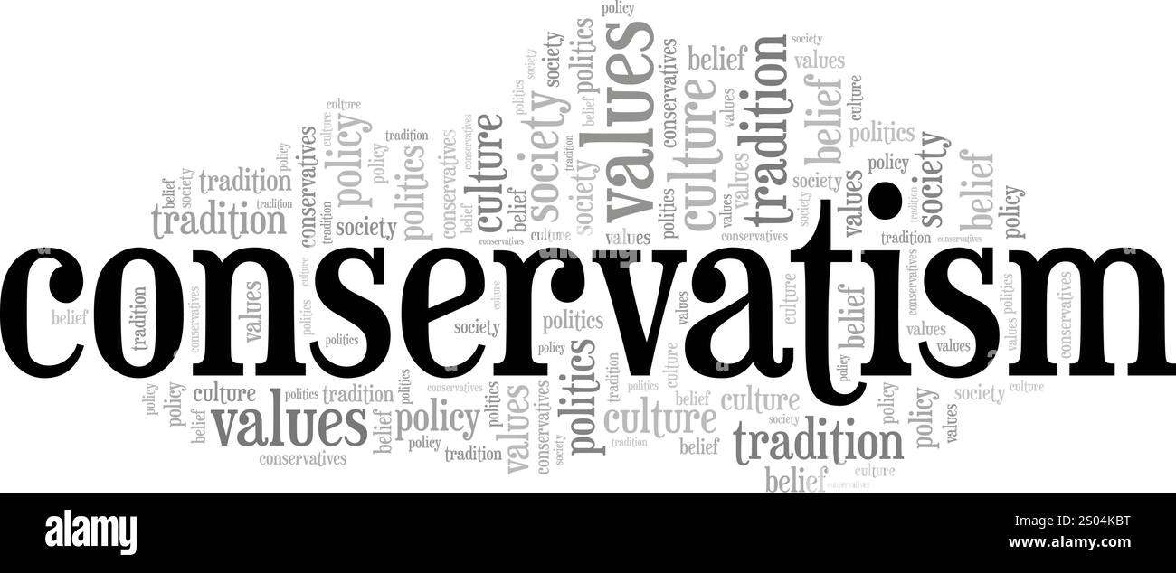 Conservatism word cloud conceptual design isolated on white background ...