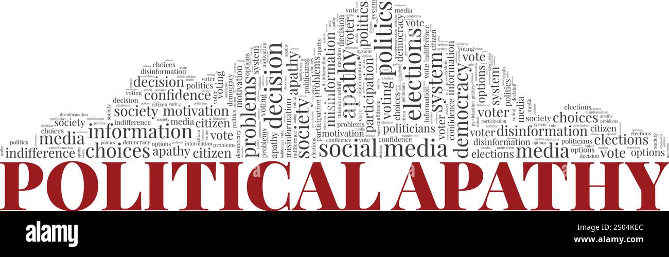 Political Apathy word cloud conceptual design isolated on white ...