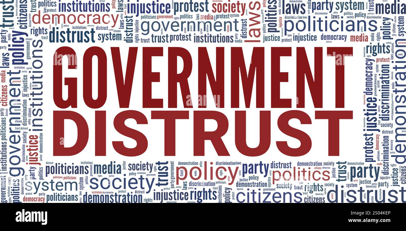 Government Distrust word cloud conceptual design isolated on white ...