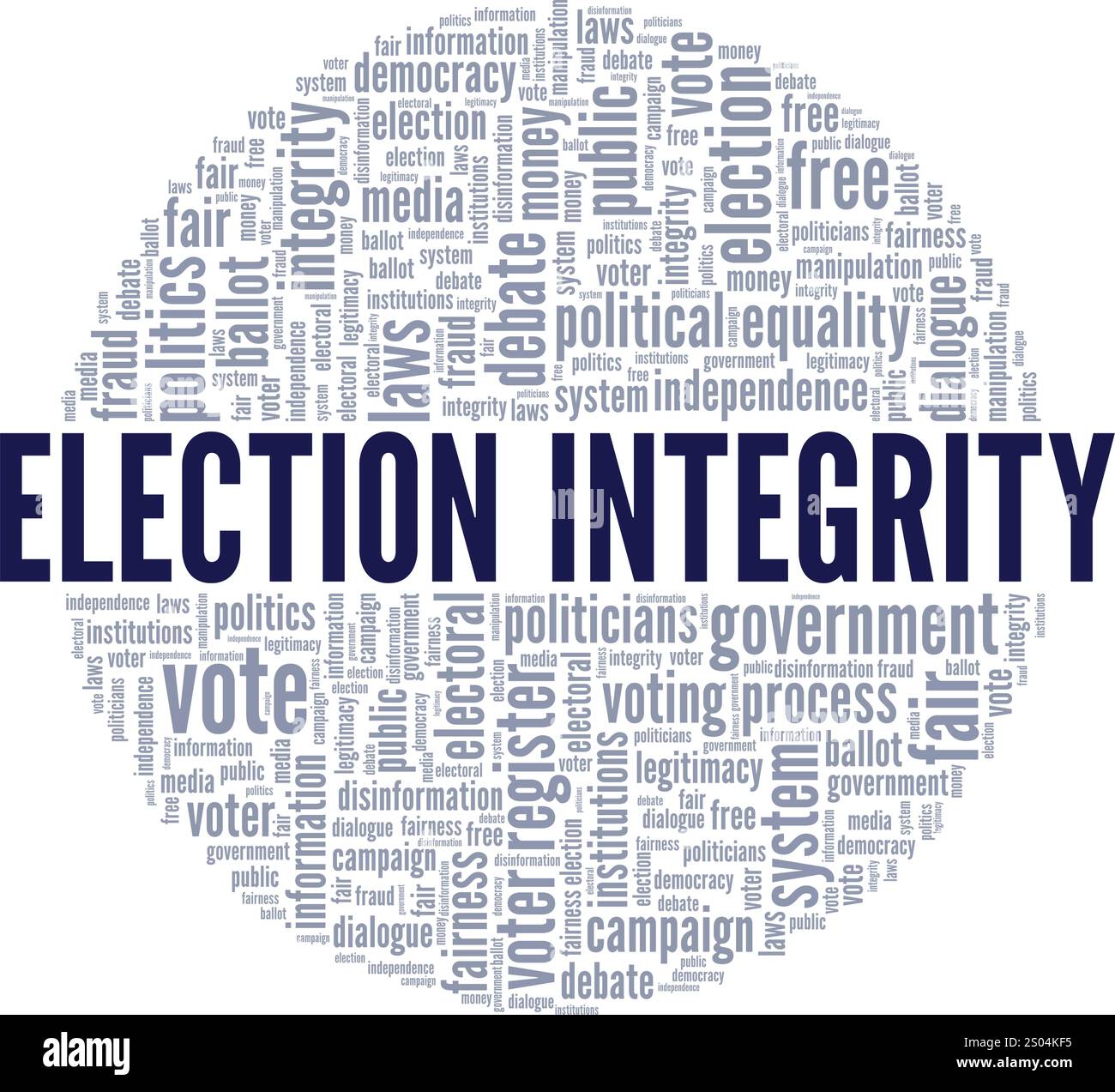 Election Integrity word cloud conceptual design isolated on white ...