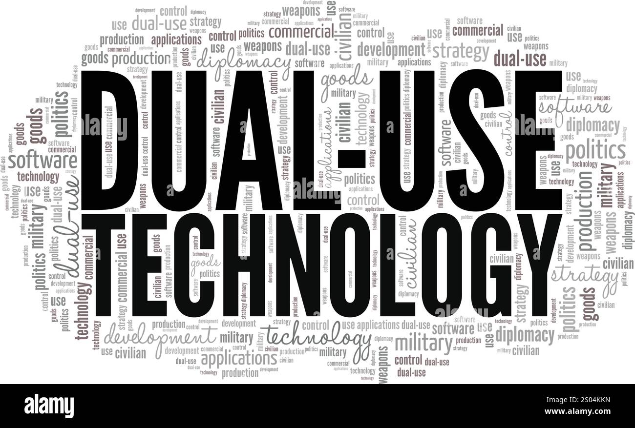 Dual-Use Technology word cloud conceptual design isolated on white ...