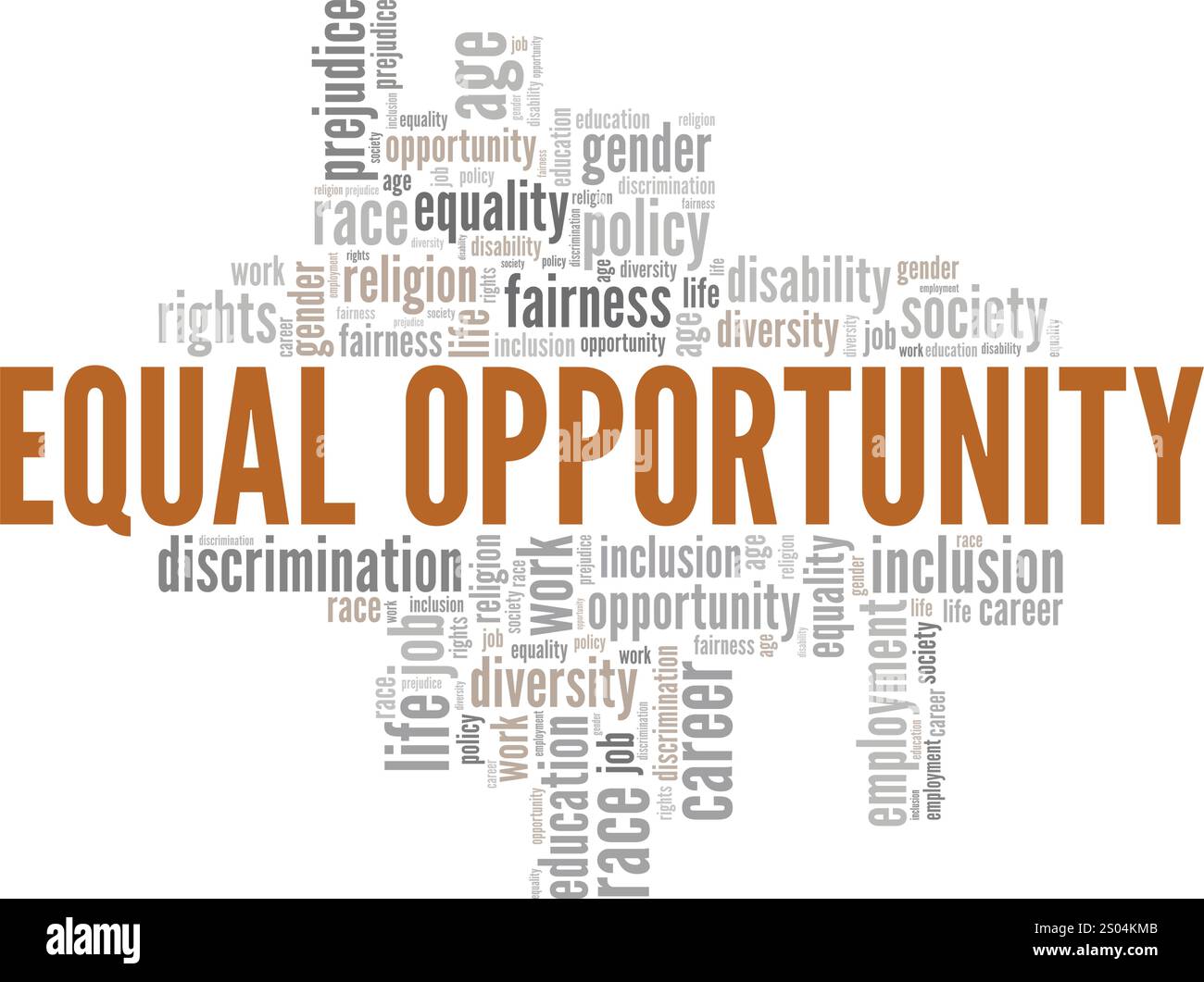 Equal Opportunity word cloud conceptual design isolated on white ...