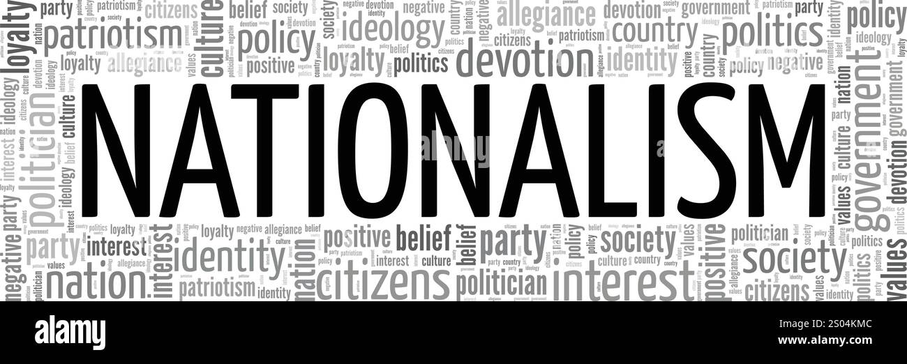 Nationalism word cloud conceptual design isolated on white background ...