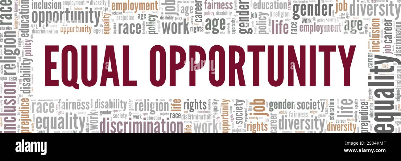 Equal Opportunity word cloud conceptual design isolated on white ...