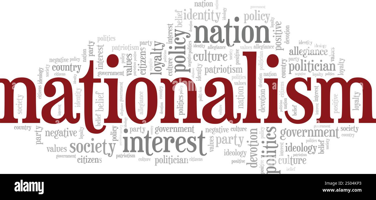 Nationalism word cloud conceptual design isolated on white background ...