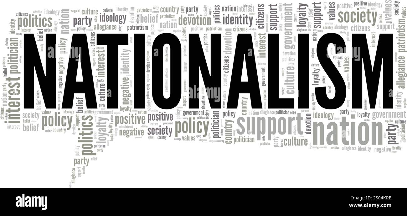 Nationalism word cloud conceptual design isolated on white background ...