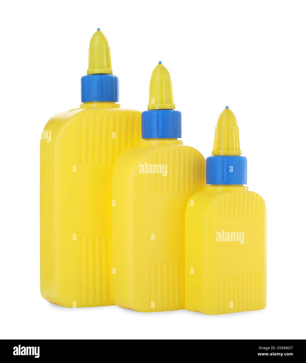 Bottles of glue with caps isolated on white Stock Photo - Alamy