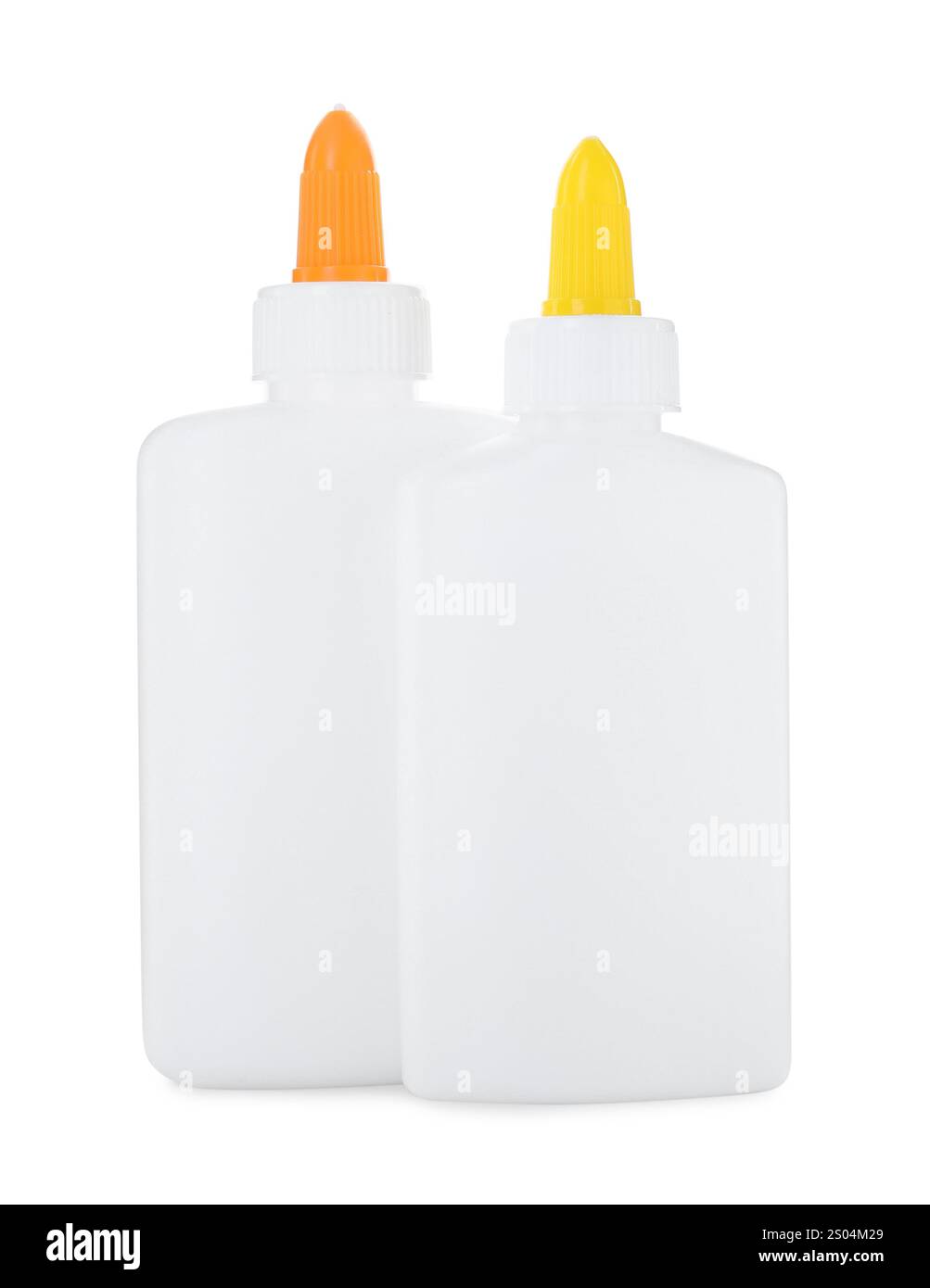 Bottles of glue with caps isolated on white Stock Photo - Alamy