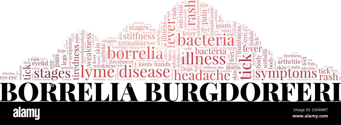 Lyme Disease: Borrelia Burgdorferi word cloud conceptual design ...