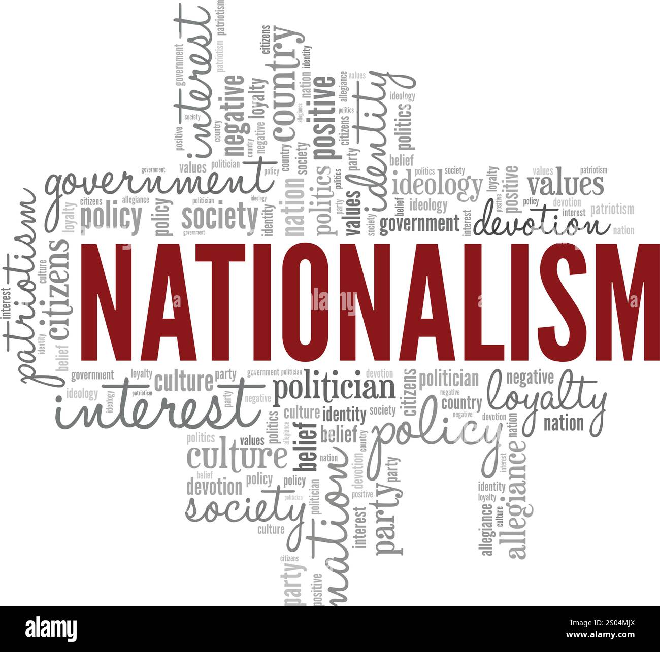 Nationalism word cloud conceptual design isolated on white background ...