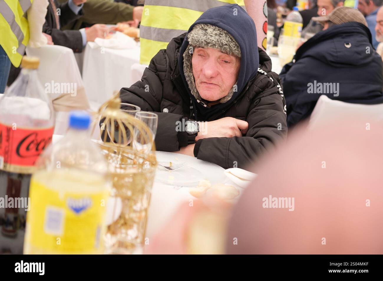 Father Angel during the solidarity Christmas dinner of Messengers of ...