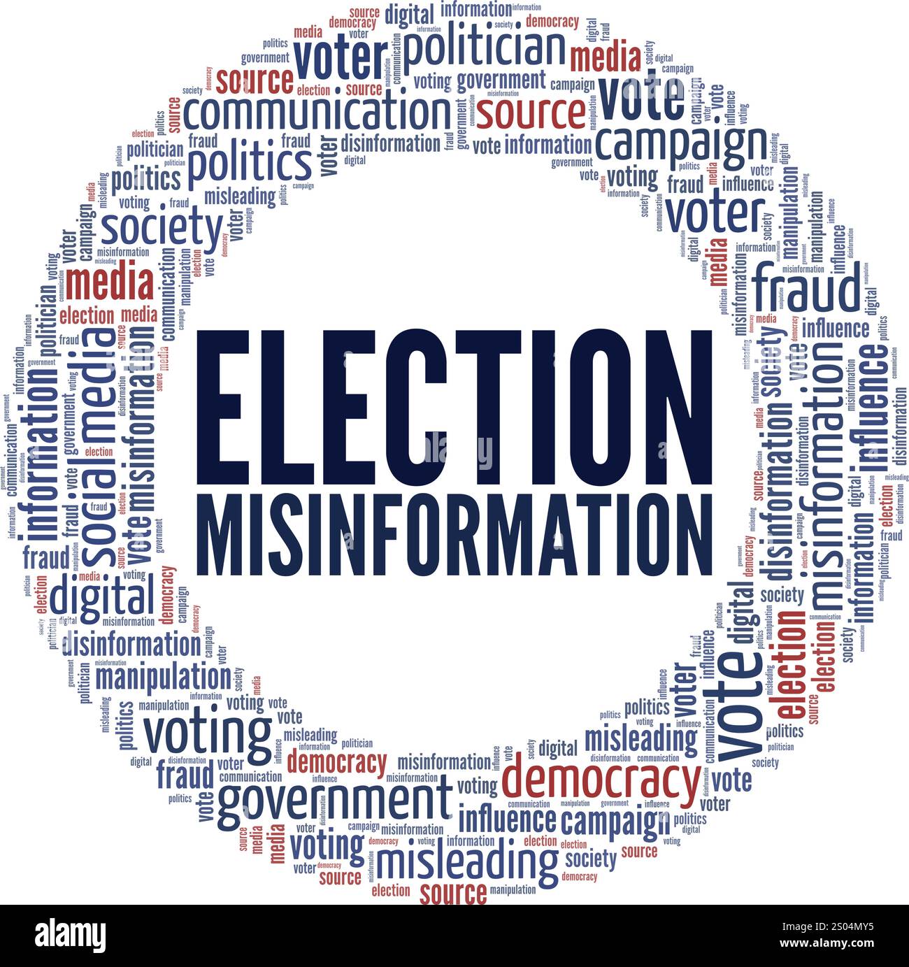 Election Misinformation word cloud conceptual design isolated on white ...